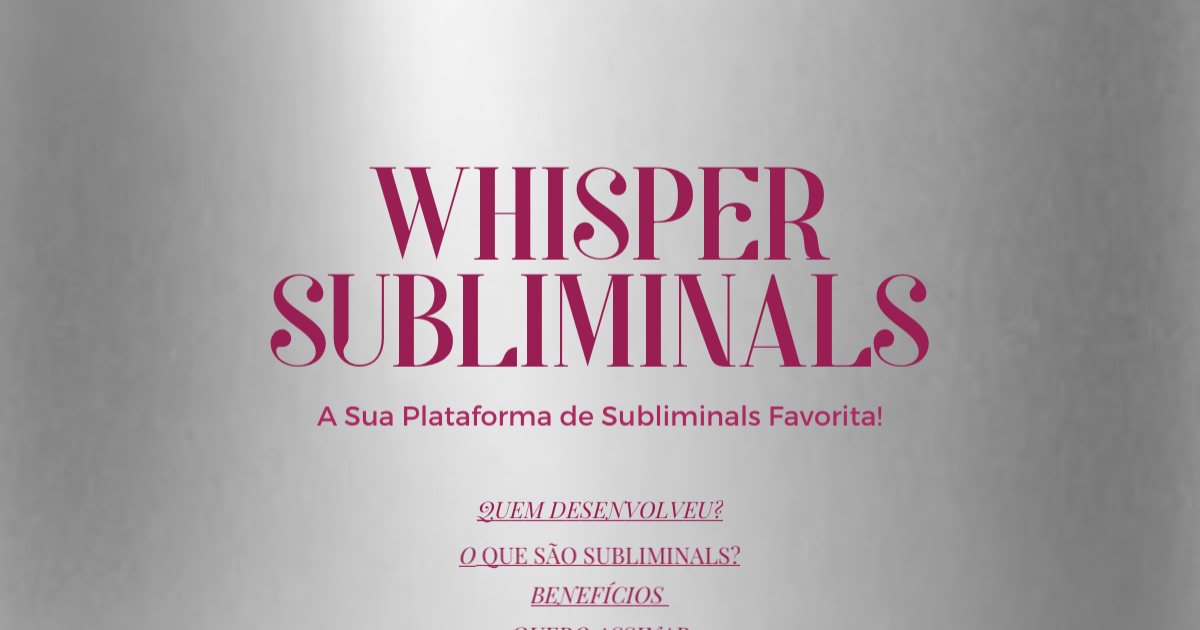 WHISPER SUBLIMINALS